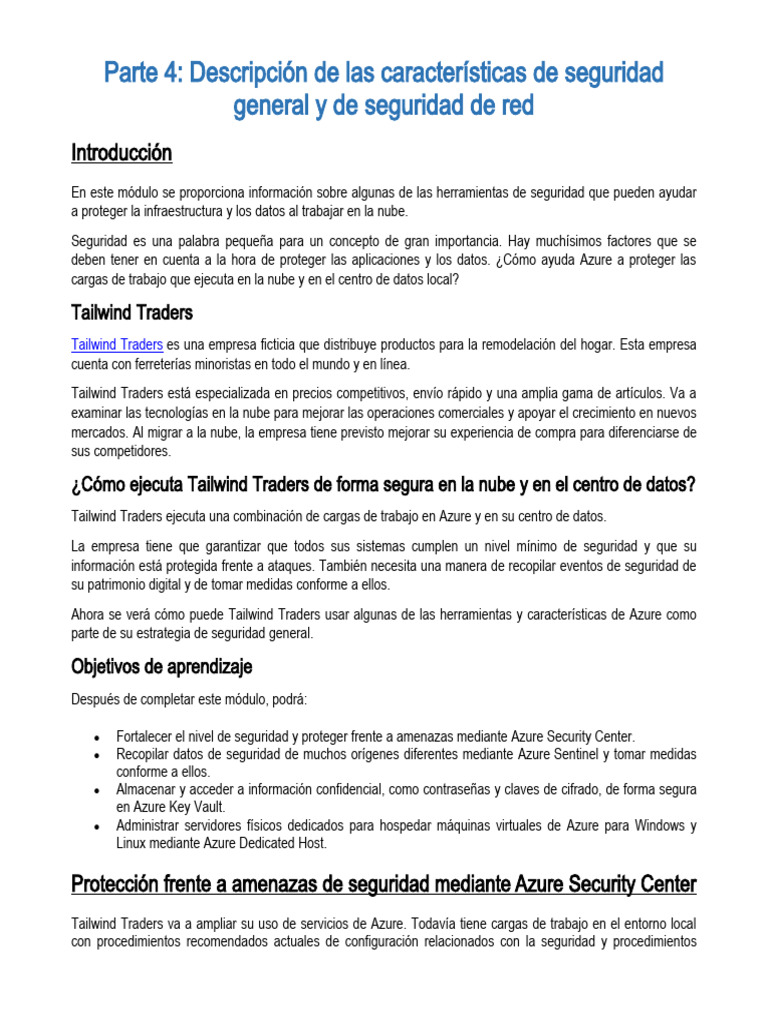 4- Modulo-Descripcion de las caracteristicas de seguridad general y de ...