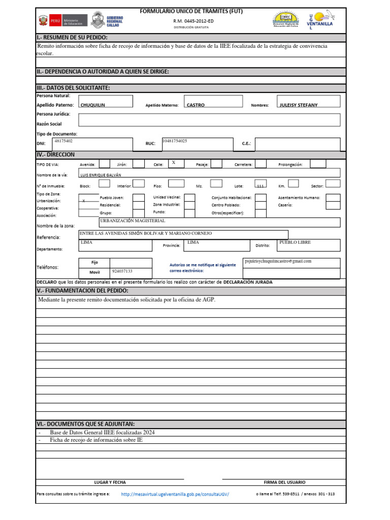 Fut Ugel Ventanilla | PDF