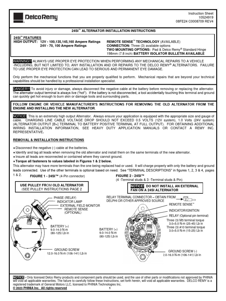 Installation Instructions 24si Pdf Fuse Electrical Electromagnetism