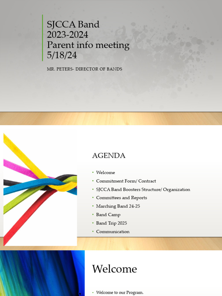 Band Parent Meeting Slideshow 5 18 24 | PDF
