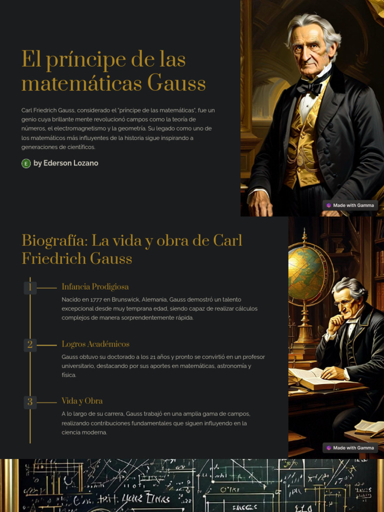 Gauss: Genio de las Matemáticas | PDF | Matemáticas | Geometría