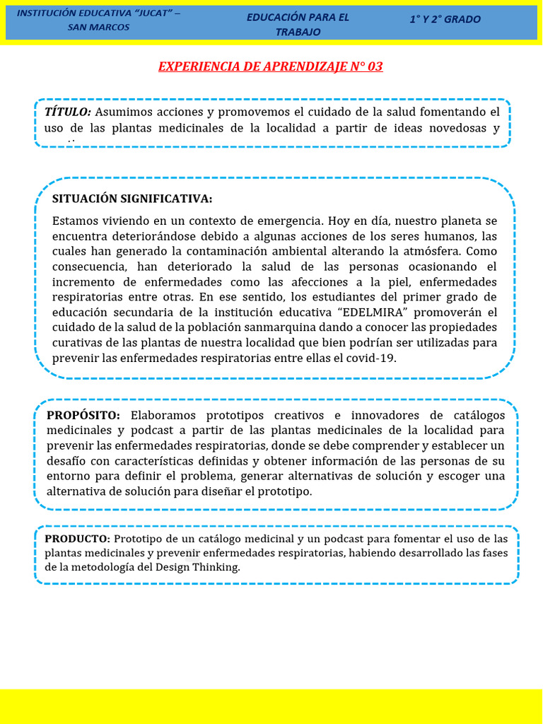 Experiencia de Aprendizaje 3 | PDF