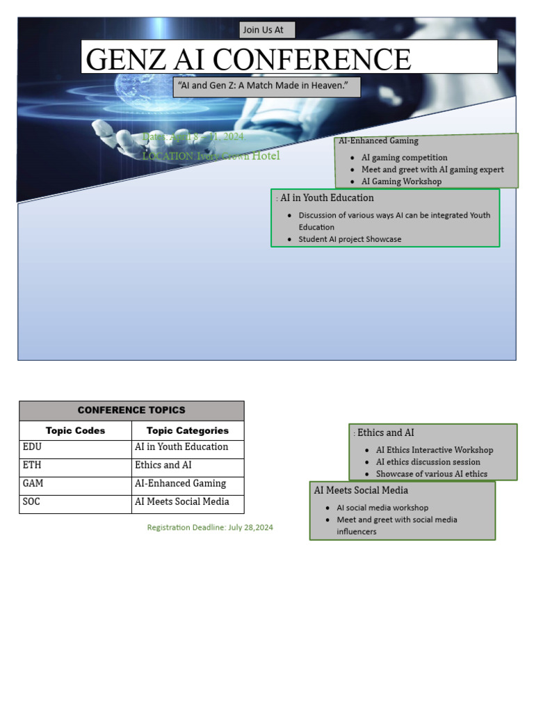 Gen Z Conference Flyer NadiaHammond | PDF | Games & Activities