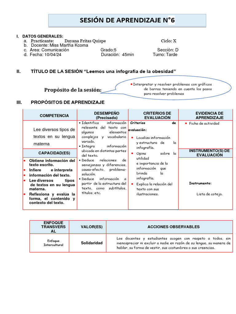 Sesion 6 | PDF | Evaluación | Infografia