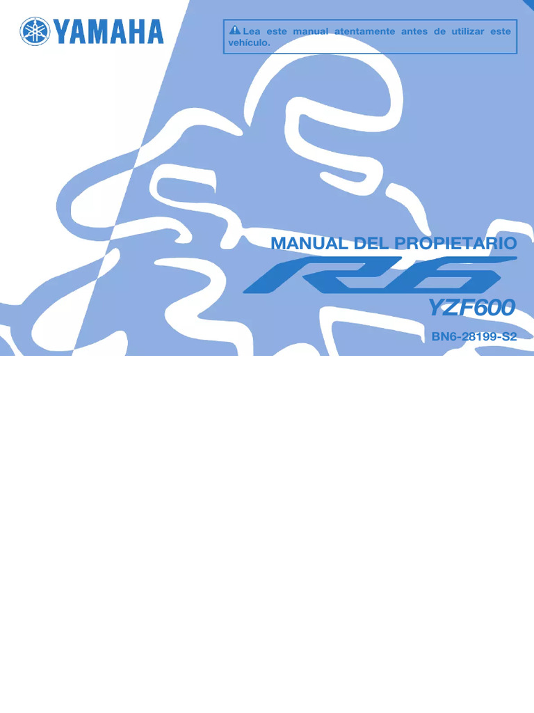 Manual de Usuario Yamaha YZF-R6 (2019) (Español - 110 Páginas) | PDF
