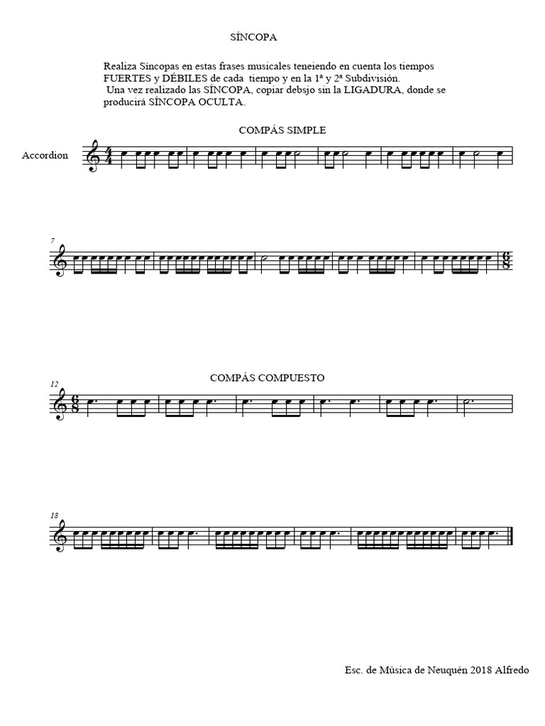 Prácticos de SÍNCOPA | PDF