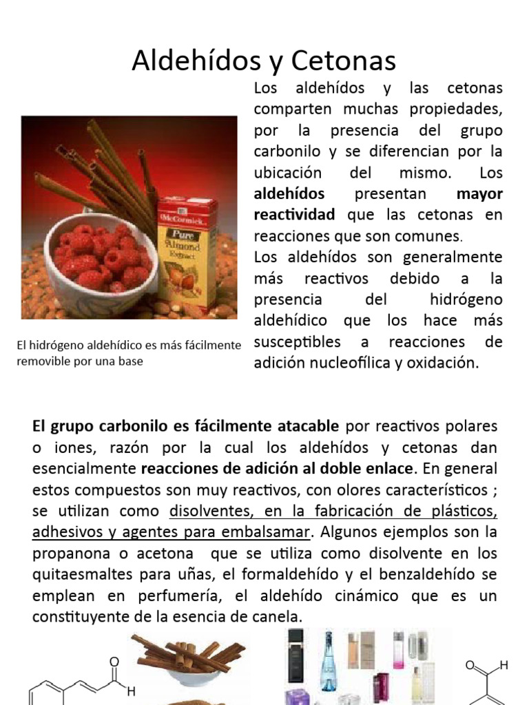 Propiedades y Nomenclatura de Aldehídos y Cetonas | PDF | Cetona | Aldehído