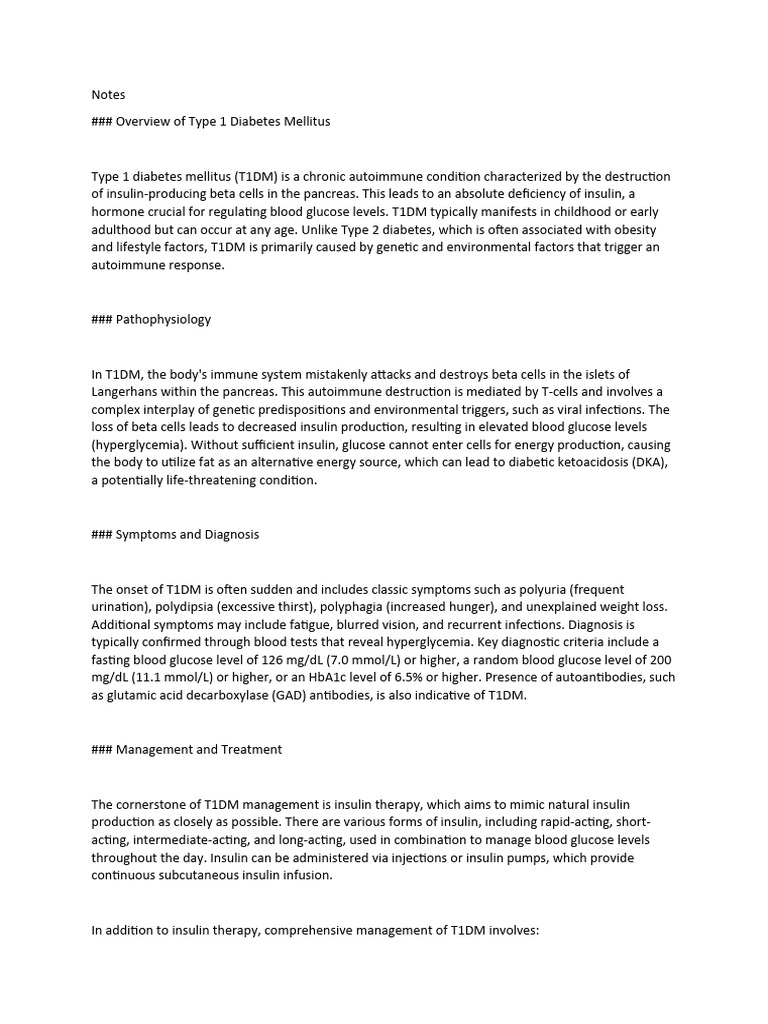 DM type 1 | PDF | Diabetes | Hyperglycemia