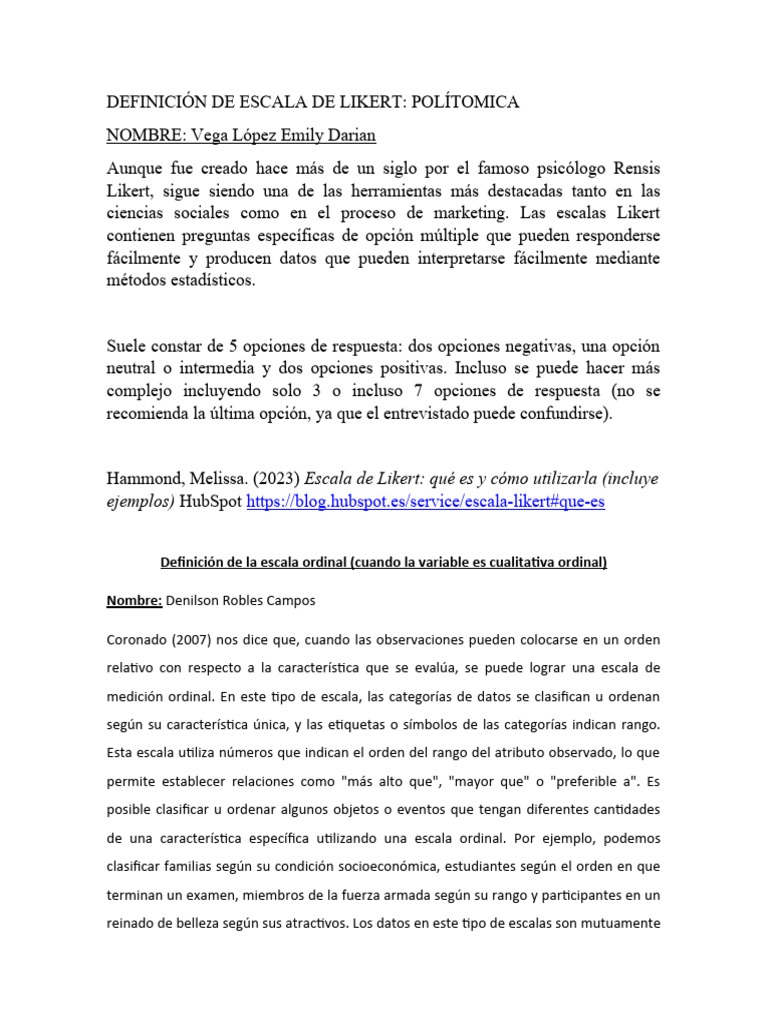 Trbajo Final Mic 2222222 16demayo | PDF | Nivel de medida | Escala Likert