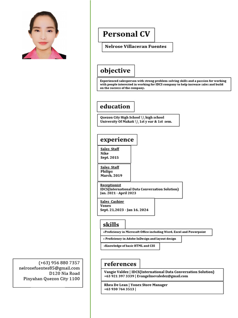 Personal CV: Objective | PDF