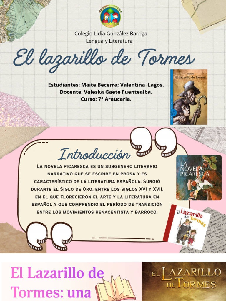 El Lazarillo de Tormes PPT Disertación de Lectura | PDF