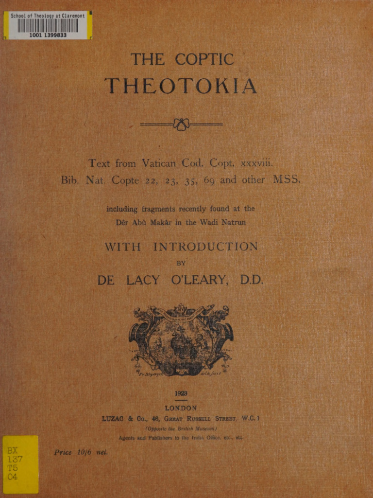 Coptic The Otoki A 0000 Cop T | PDF | Christian Worship And Liturgy