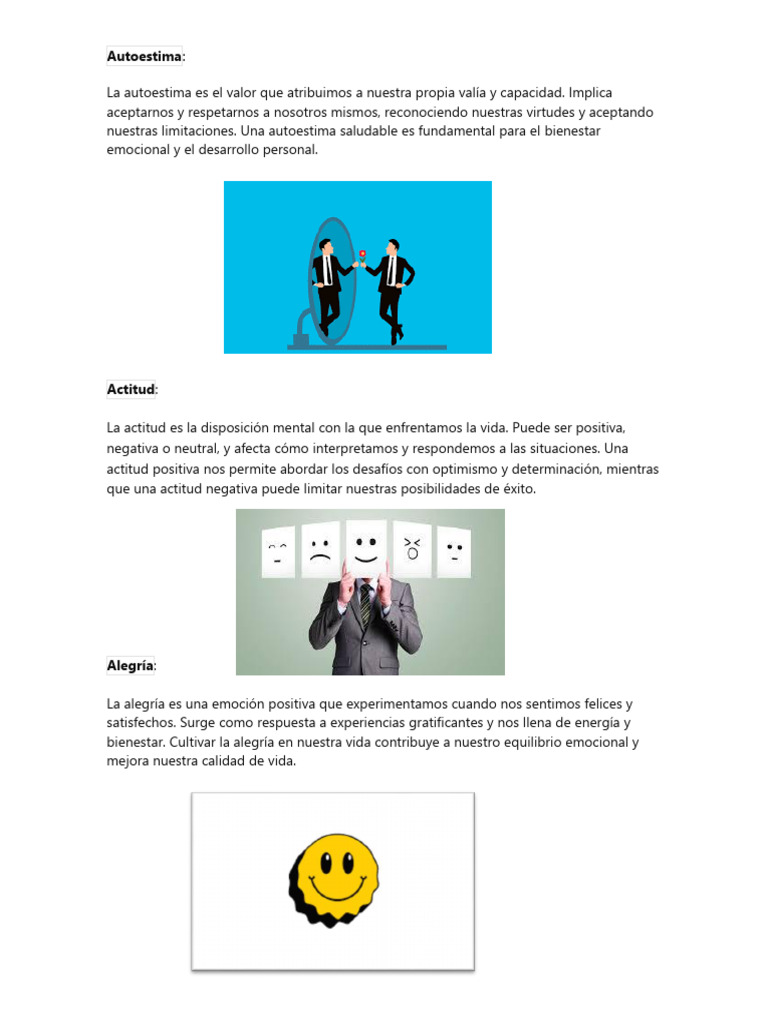 Autoestima 2 | PDF | Autoestima | Las emociones