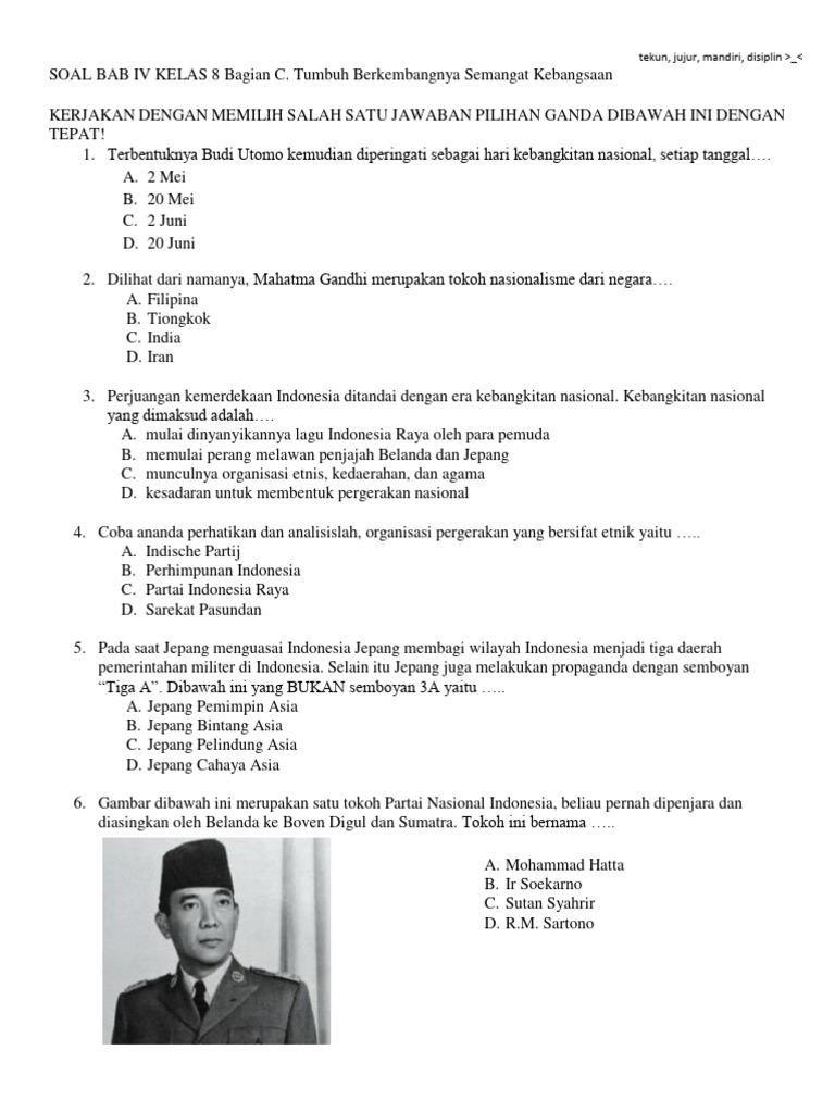 IPS Soal Kelas 8 Materi Tumbuh Berkemban | PDF