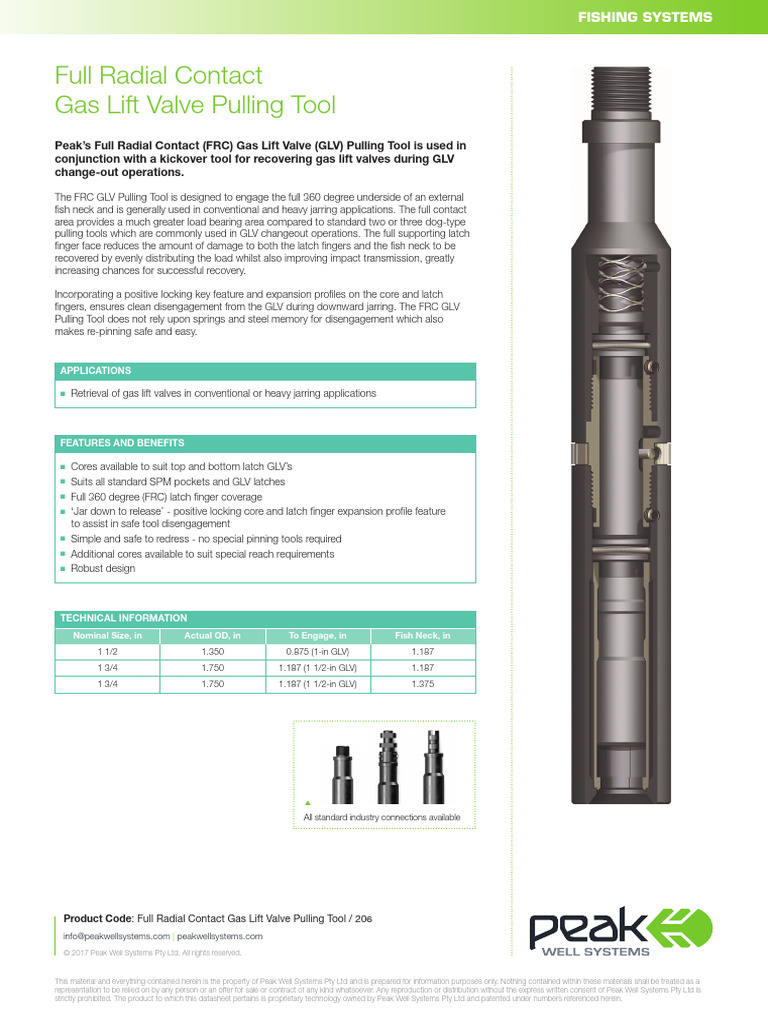 Frc_glvp_tool_pws_dsheet | PDF