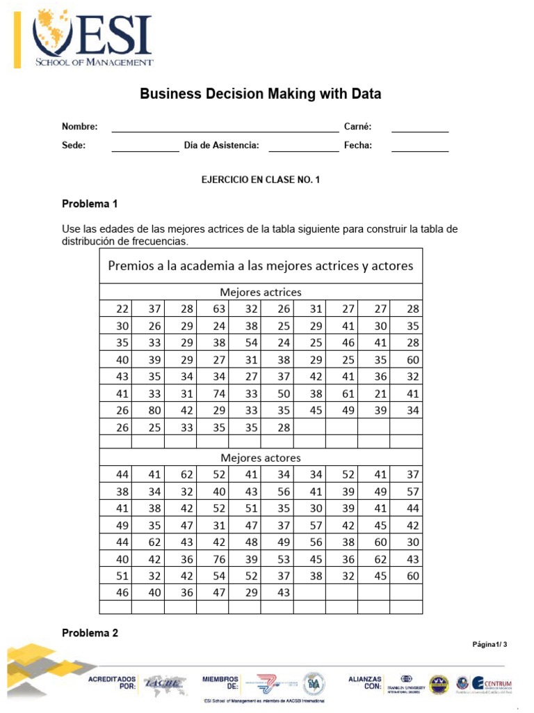 Ejercicio en Clase Sesion 1 | PDF