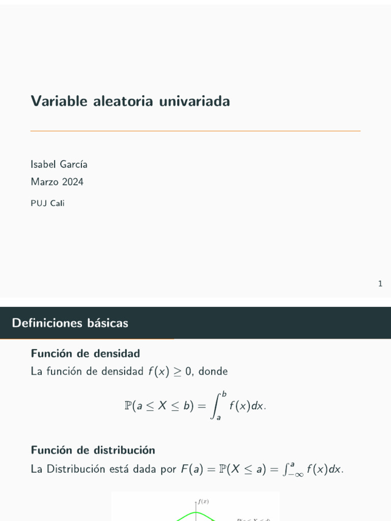Variable Aleatoria Continua | PDF