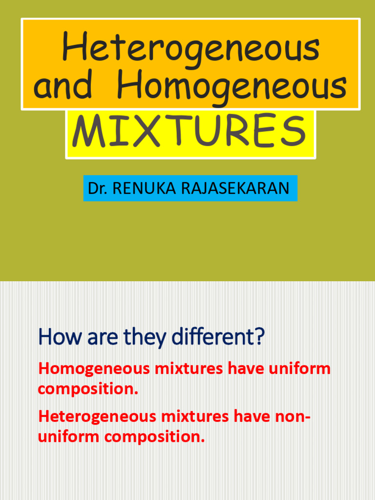 Heterogeneous and Homogeneous: Mixtures | PDF | Mixture | Brass