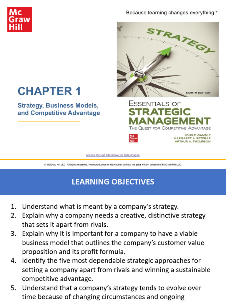 CH 1 Strategy, Business Models, and Competitive Advantage - Gamble-1 ...