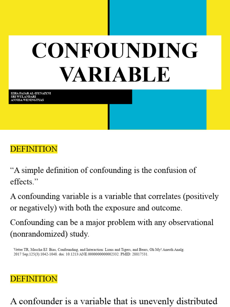 S2 Epidemiologi Confounding Variable Pdf Confounding Statistical Theory 