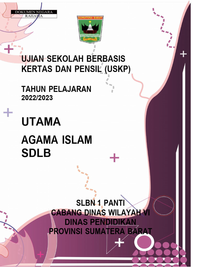 Soal Uskp SDLB Agama 2022 PDF | PDF
