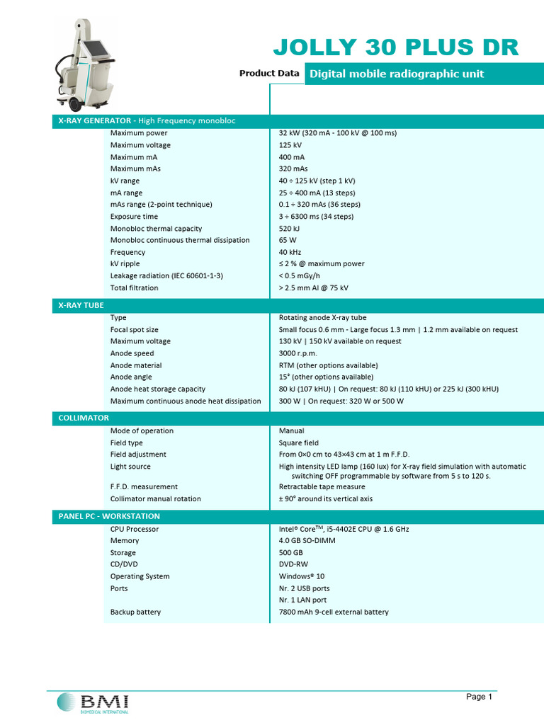 JOLLY 30 PLUS DR (PD-65-E Rev. 20) | PDF | Radiography