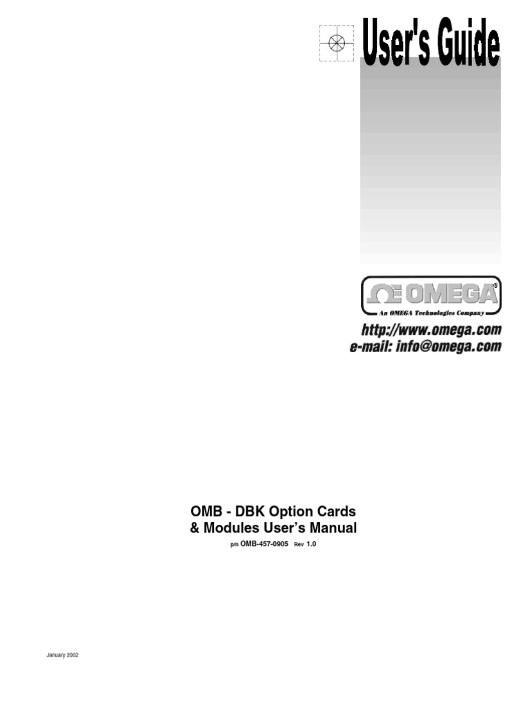 OMB - DBK Option Cards & Modules User's Manual: January 2002 | PDF ...