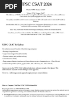 UPSC CSE 2023 CSAT Answer Key | PDF | Data Collection | Government Of India