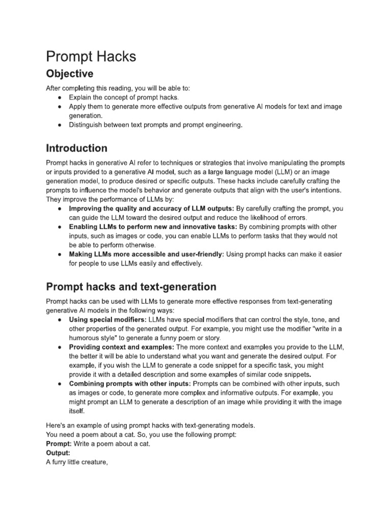 Prompt Hacks | PDF