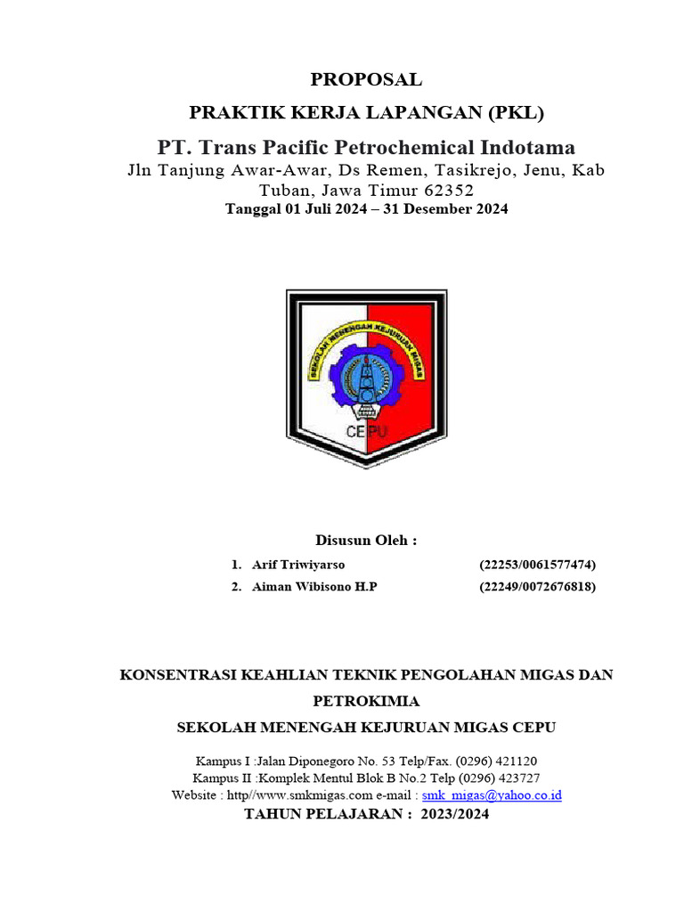 Proposal PKL Tppi | PDF