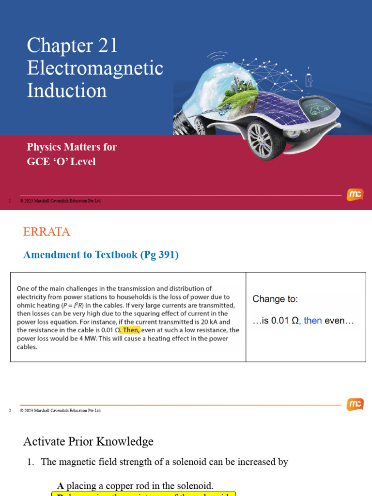 Chap 21 Electromagnetic Induction | PDF | Electromagnetic Induction | Inductor