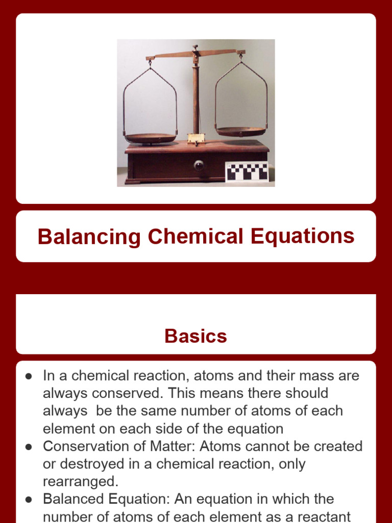 How to Balance Chemical Equations | PDF | Chemistry | Chemical Elements