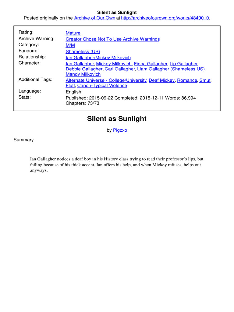 Silent as Sunlight | PDF