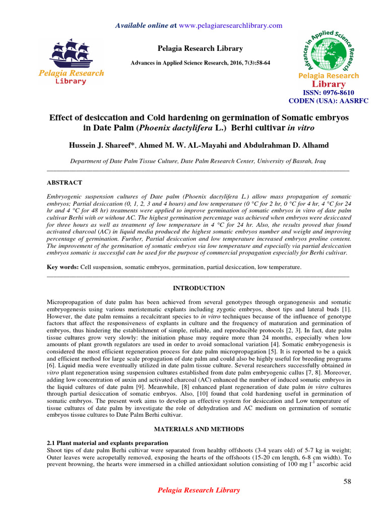 Effect of Desiccation and Cold Hardening | Download Free PDF | Biology ...