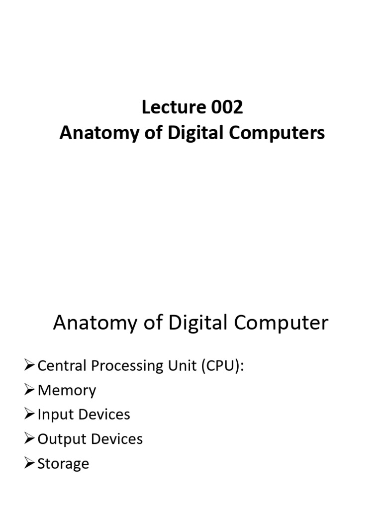 Lecture 002 | PDF | Computer Data Storage | Read Only Memory