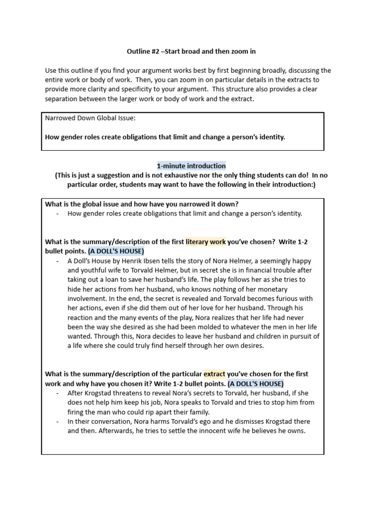 io outline zoom out in | PDF | A Doll's House