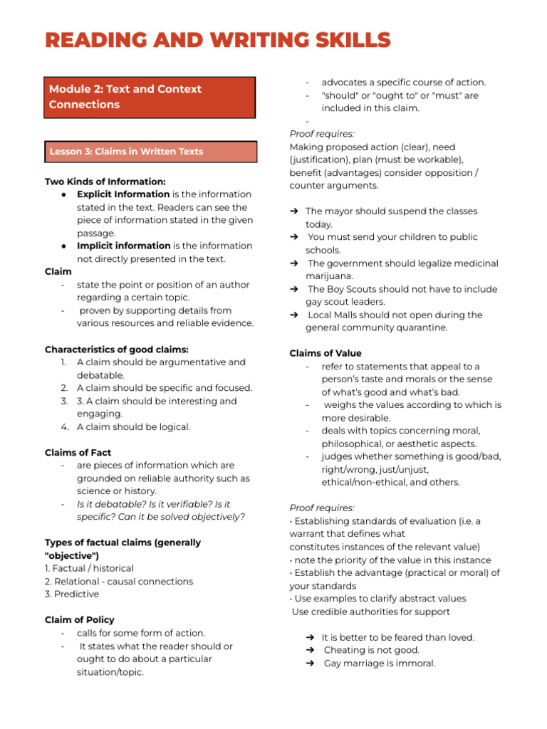 RWS REVIEWER 4thQ | PDF | Résumé | Argument