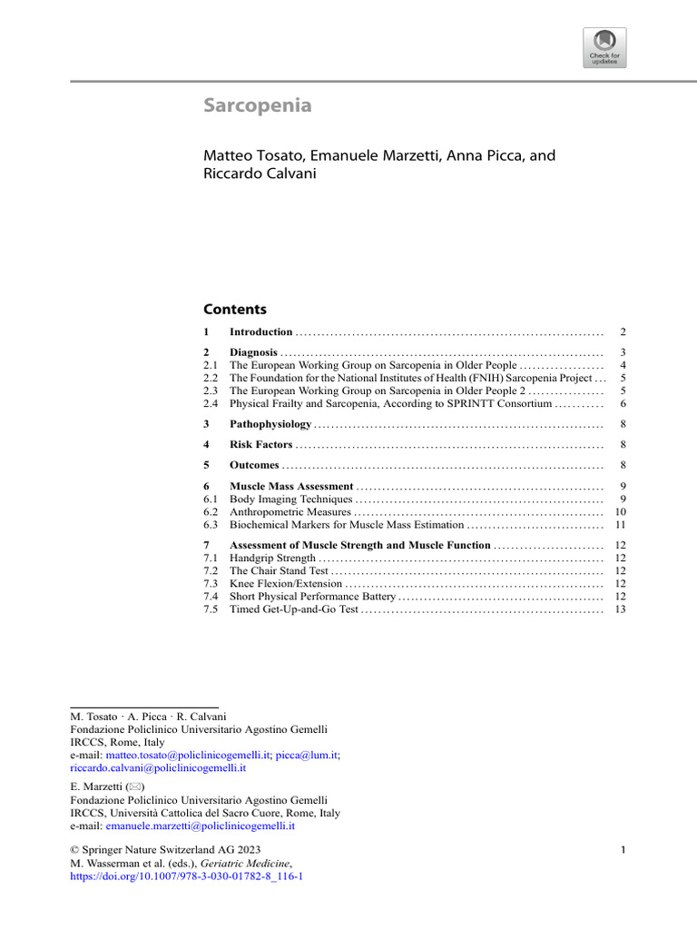 2023 Sarcopenia Chapter | PDF | Ct Scan | Magnetic Resonance Imaging