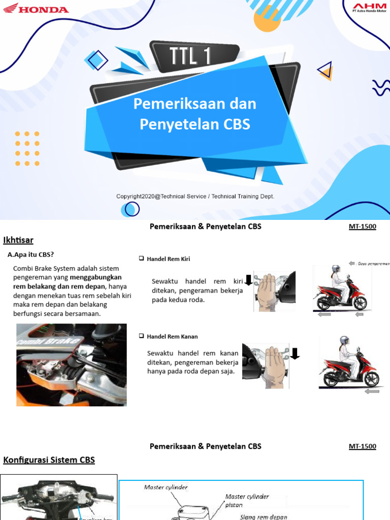 Pemeriksaan Dan Penyetelan CBS | PDF