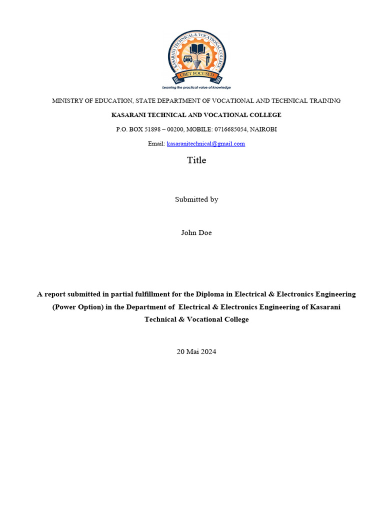 Report Template | PDF