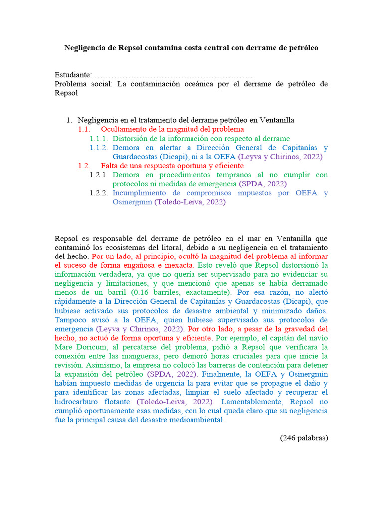 CPL1 Ejemplo TB2 | PDF | Derrame de petróleo | Petróleo