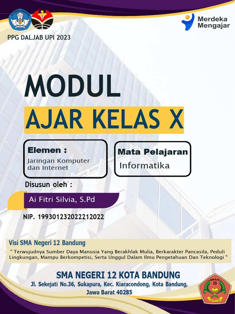 Modul Ajar Informatika - Jaringan Komputer Dan Internet - Fase E | PDF | Teknologi & Rekayasa
