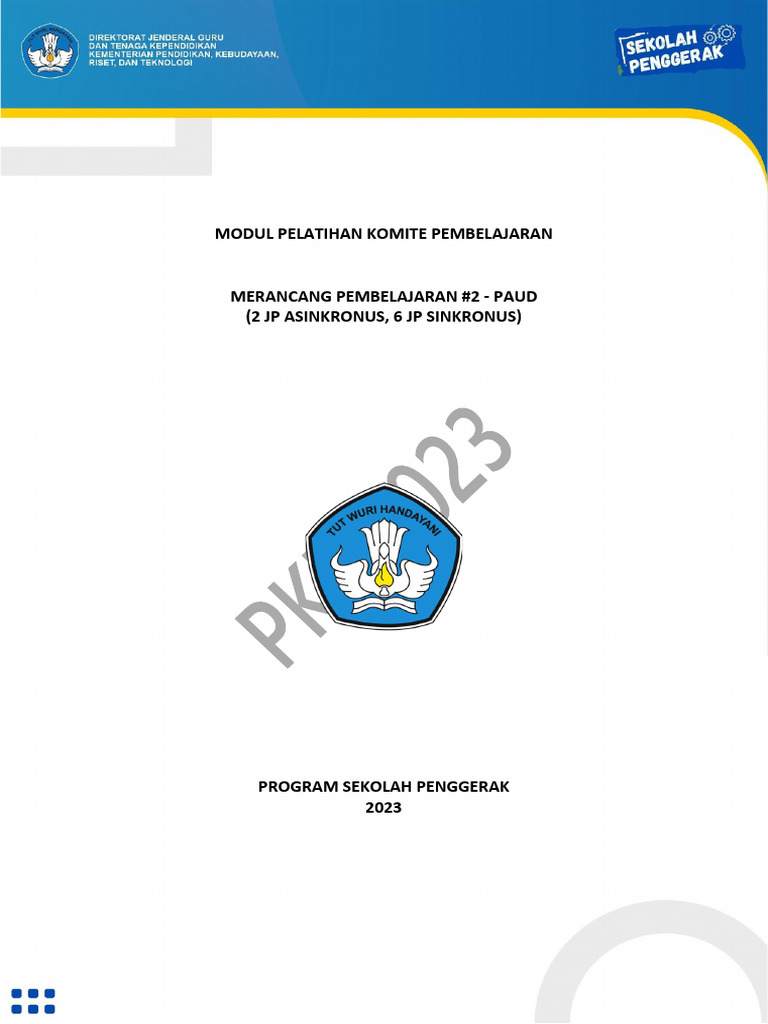 Modul PAUD: Merancang Pembelajaran Efektif | PDF | Karier ...