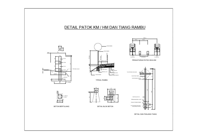 Gambar Standart Patok Pengarah | PDF