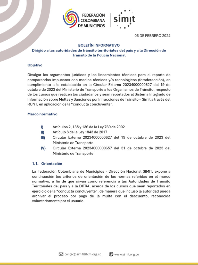 COMUNICADO CONDUCTA CONCLUYENTE | PDF | Multa (pena) | Comportamiento