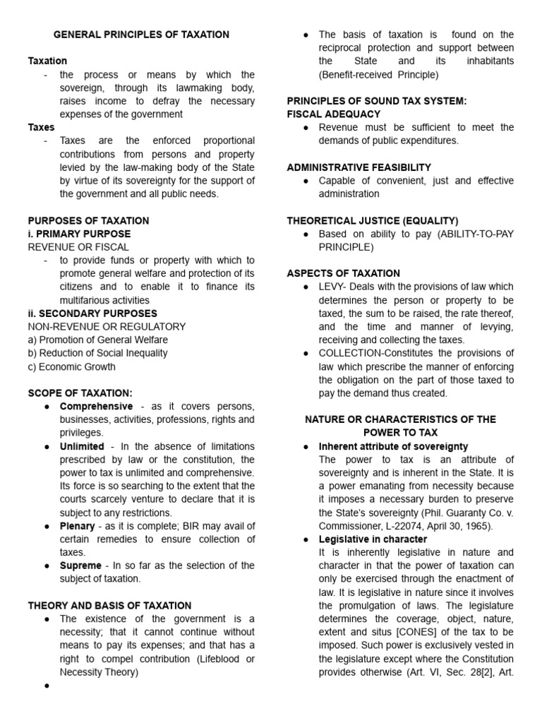 TAXATION Notes | Download Free PDF | Taxes | Tax Exemption