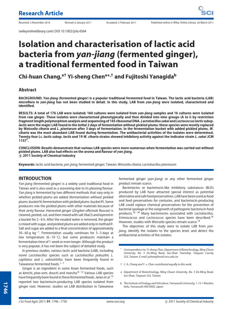 Chang 2011 | PDF | Polymerase Chain Reaction | Bacteria