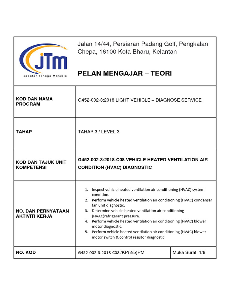 3.pelan Mengajar - C08 | PDF