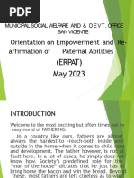 ERPAT Orientation DSWD | PDF | Violence | Child Abuse