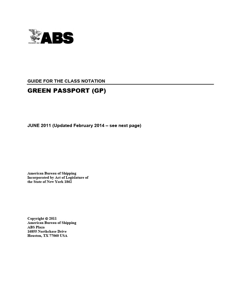 Green Passport Guide E-Feb14 | PDF | Dangerous Goods | Ships